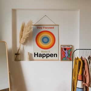 STAY FOCUSED Make It Happen Poster Inspiration Poster - Etsy