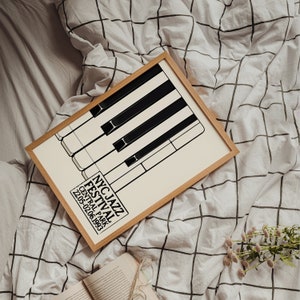 1993 NYC Jazz Festival Poster - Central Park Collectible Music Event Memorabilia - Retro Piano ...