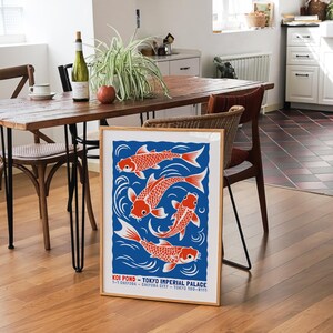 Koi Pond Poster - Tokyo Imperial Palace Artwork | Japanese Fish Art ...