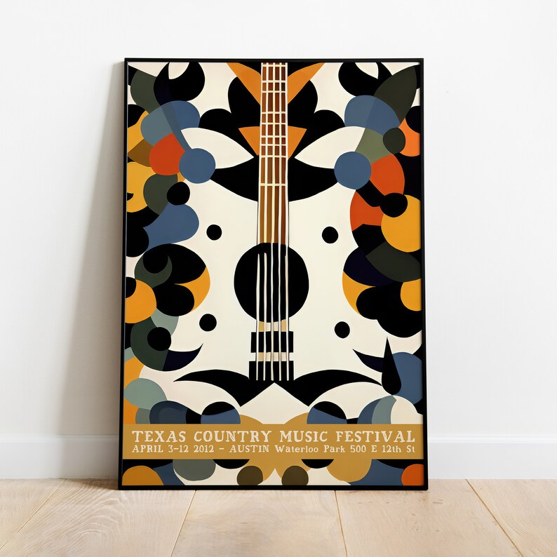 Vintage Texas Country Music Festival Poster Giclee - Etsy