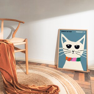 WORLD CAT DAY - Poster - February 17 - Cute and Artsy Decor and Gift ...