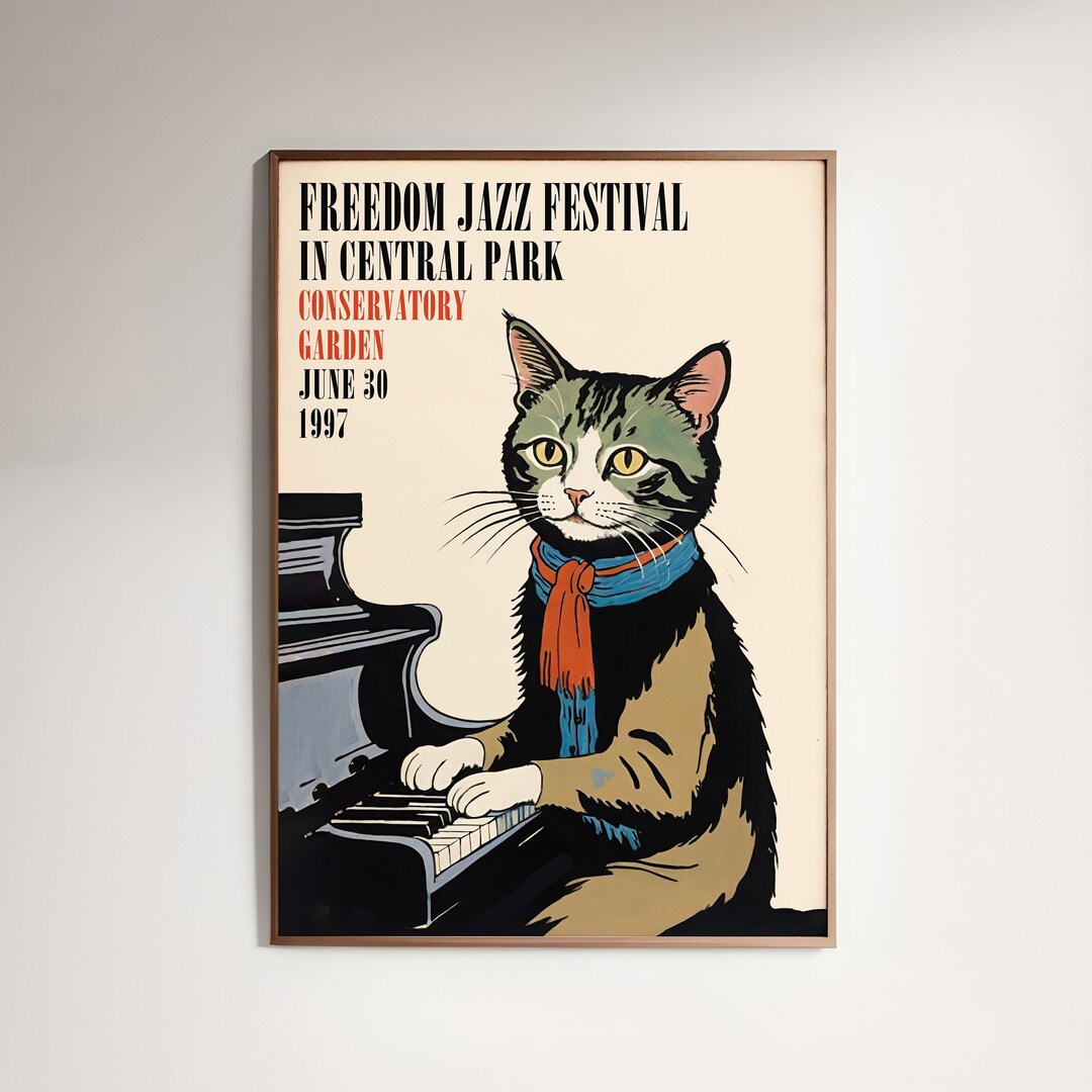 1997 Freedom Jazz Festival Poster, Central Park Conservatory Garden ...