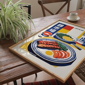 Japanese Kitchen Wall Art, Kyoto Food Poster, Retro Japanese Restaurant ...
