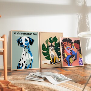 Pop Art Dalmatian Poster World Dalmatian Day Wall Decor Dog Lover Gift ...