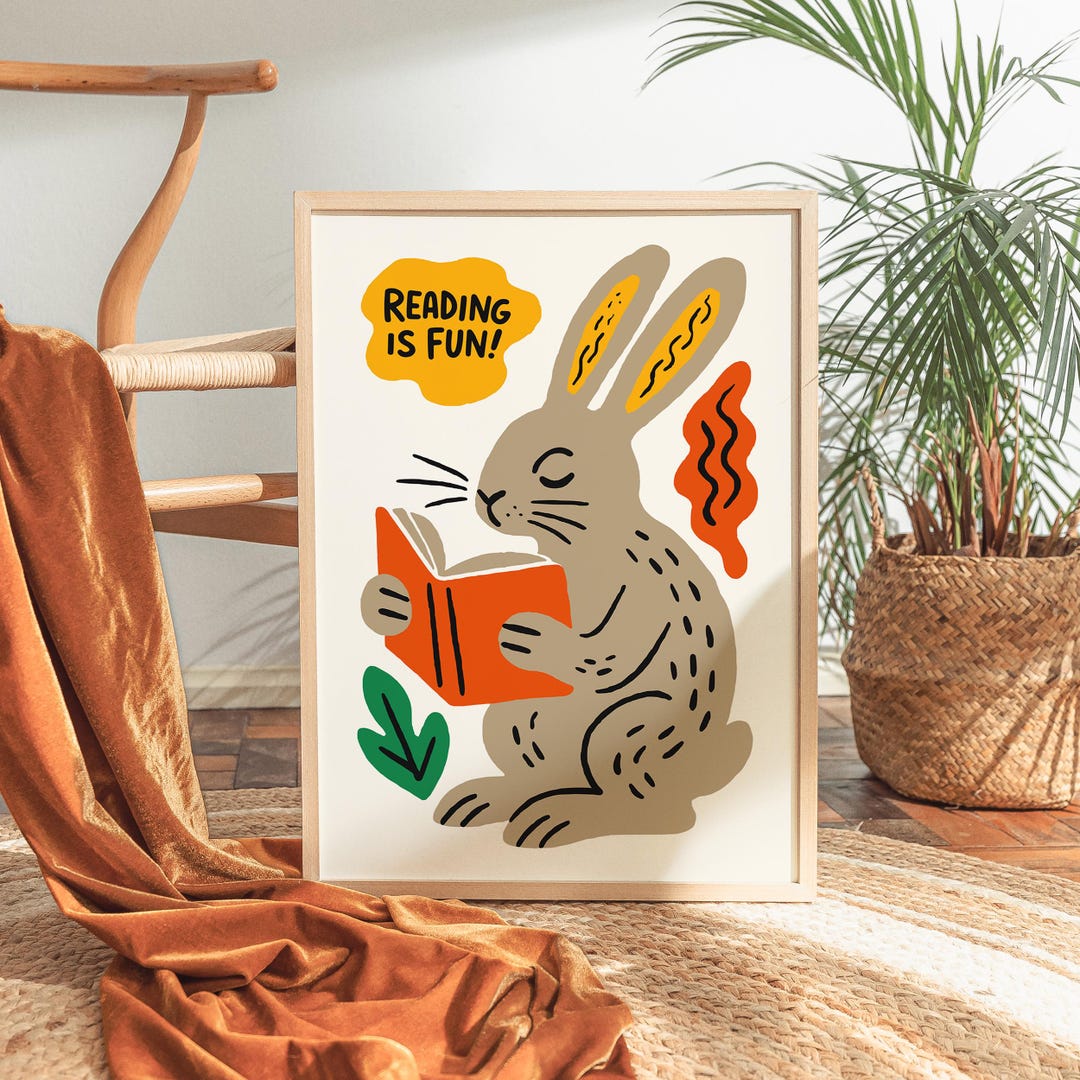 Literacy Classroom Poster | Nursery Wall Art Reading Motivation Kids ...