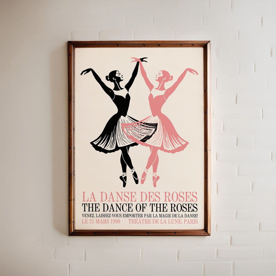 French Ballet Poster, Retro Wall Art, Classic Dance Decor, Unique Gift ...