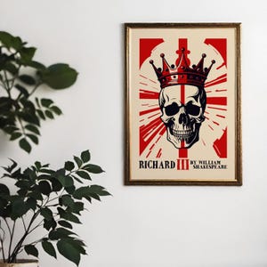 William Shakespeare’s Richard III Poster - Dramatic Literary Wall Decor ...