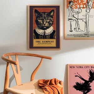 Shakespeare’s the Tempest Cat Poster - Vintage Style Wall Art, Literary ...