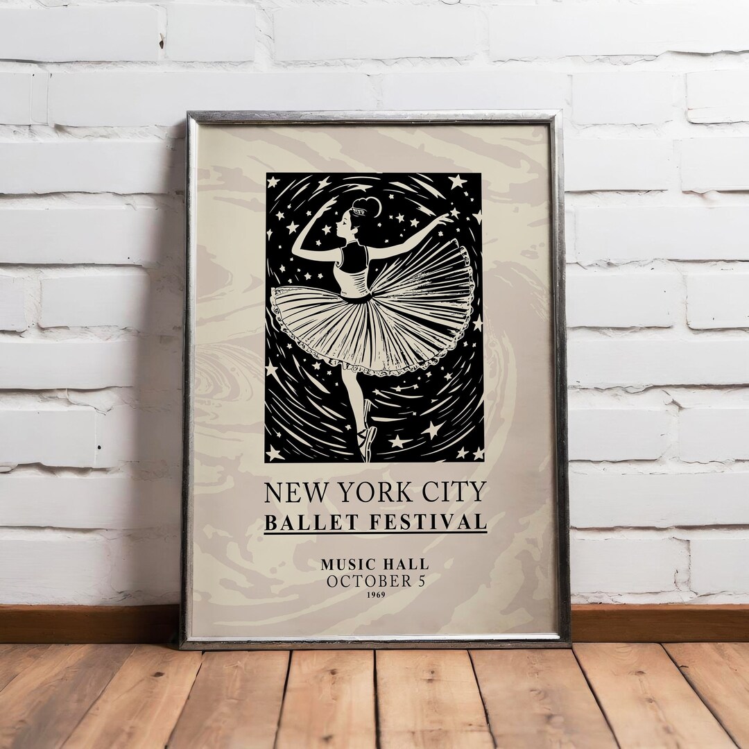 New York City Ballet Festival reproduction giclée art mural ballerine ...