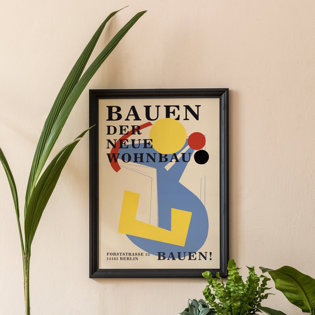 German Exhibition Poster Bauhaus Wall Art, Large Art Prints, Home Decor ...