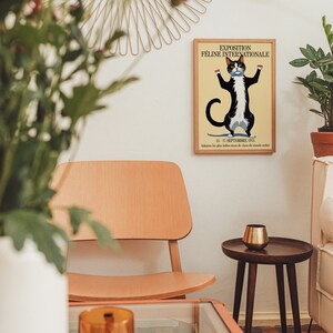 Cat Show Poster - EXPOSITION FELINE INTERNATIONALE 1975 - Retro French ...
