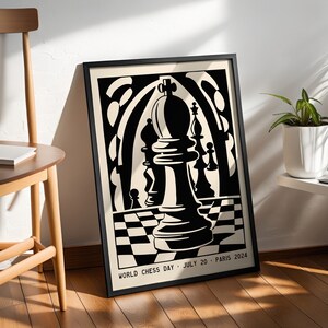 World Chess Day POSTER July 20, Paris 2024 Father Gift Idea, Vintage ...