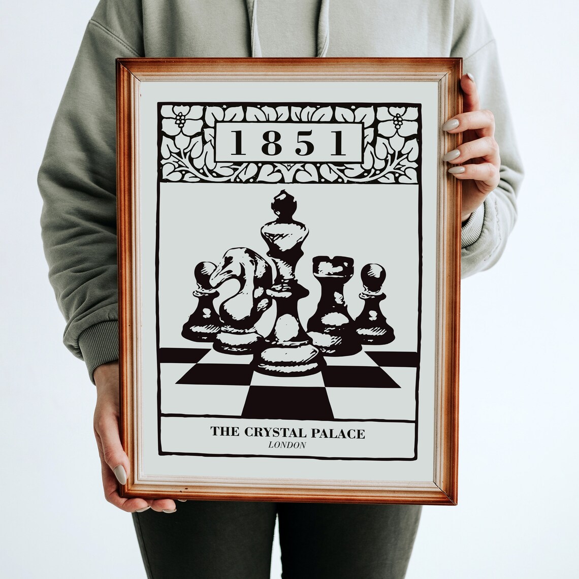 VINTAGE CHESS POSTER 1985 Black and White Chess Wall Art - Etsy
