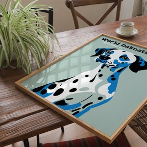 Pop Art Dalmatian Poster World Dalmatian Day Wall Decor Dog Lover Gift ...