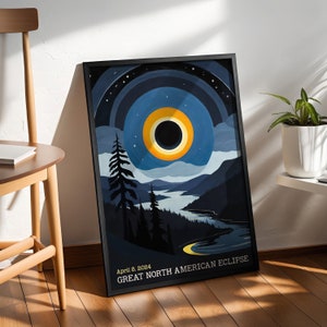2024 Total Solar Eclipse POSTER | Limited Edition Artistic Poster ...