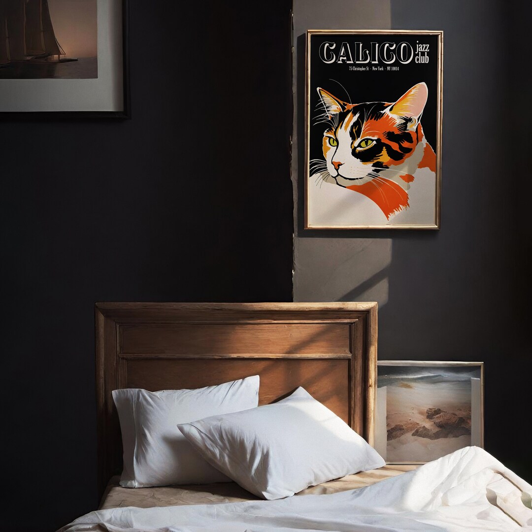 Calico Jazz Club Poster, Iconic Cat Illustration, 75 Christopher St New ...
