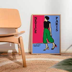 French Fashion Poster Retro Concept Store Poster Advertising Paris ...