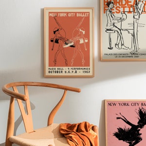 New York City Ballet Poster Music Hall Vintage Giclee Reproduction ...