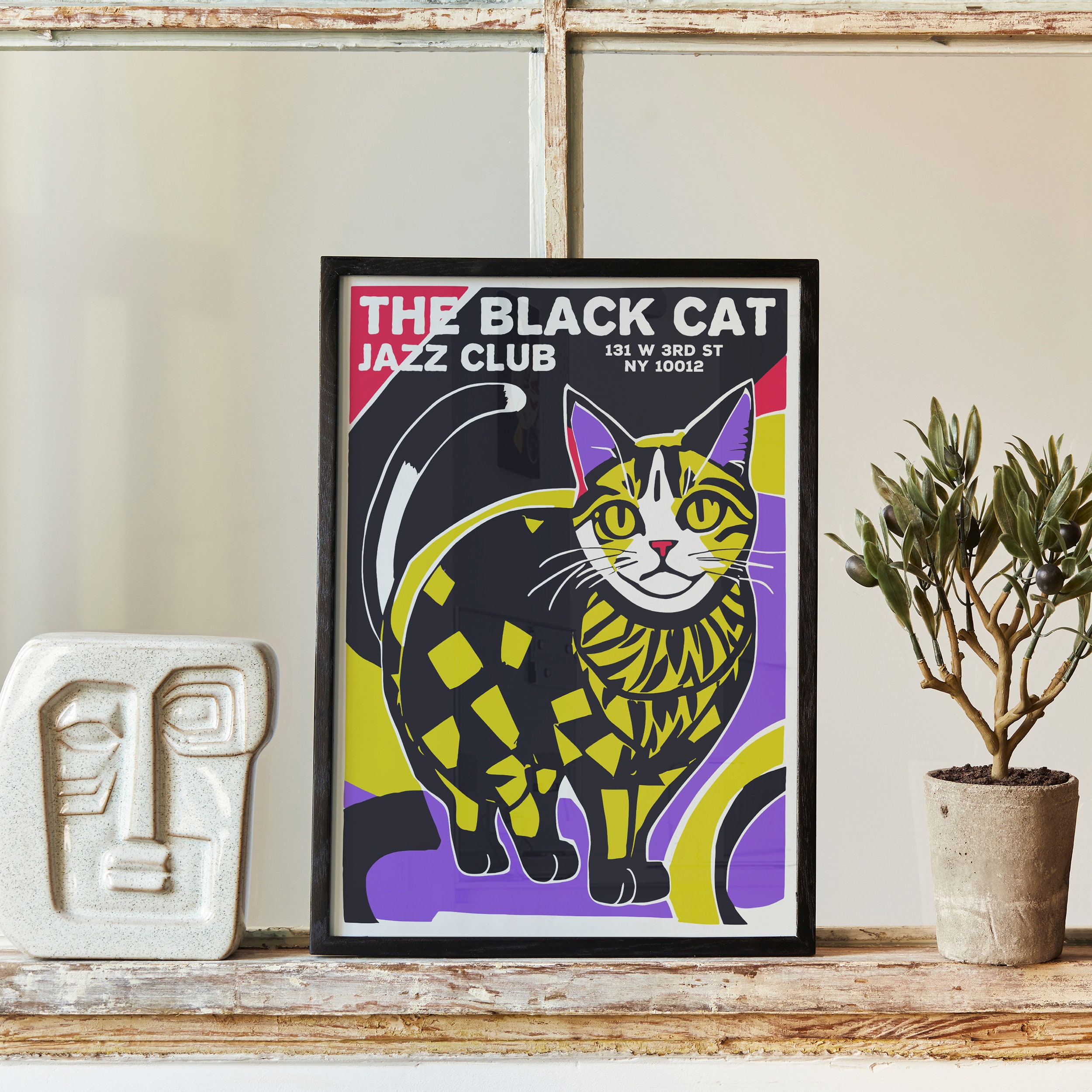 The Black Cat Jazz Club POSTER Chicaco Wall Art Print - Etsy