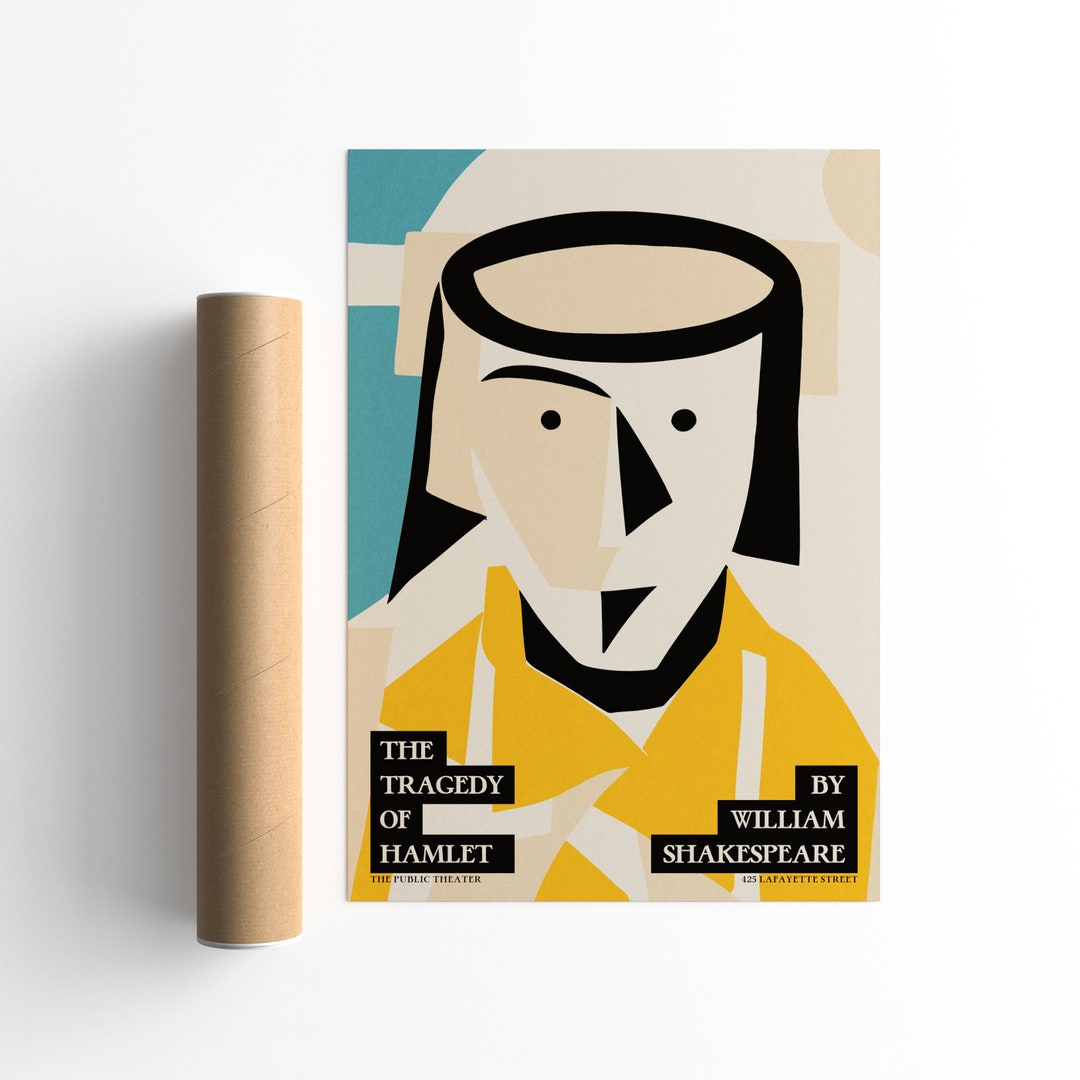 Hamlet Poster, William Shakespeare Print, Literature Book Lovers Gifts ...