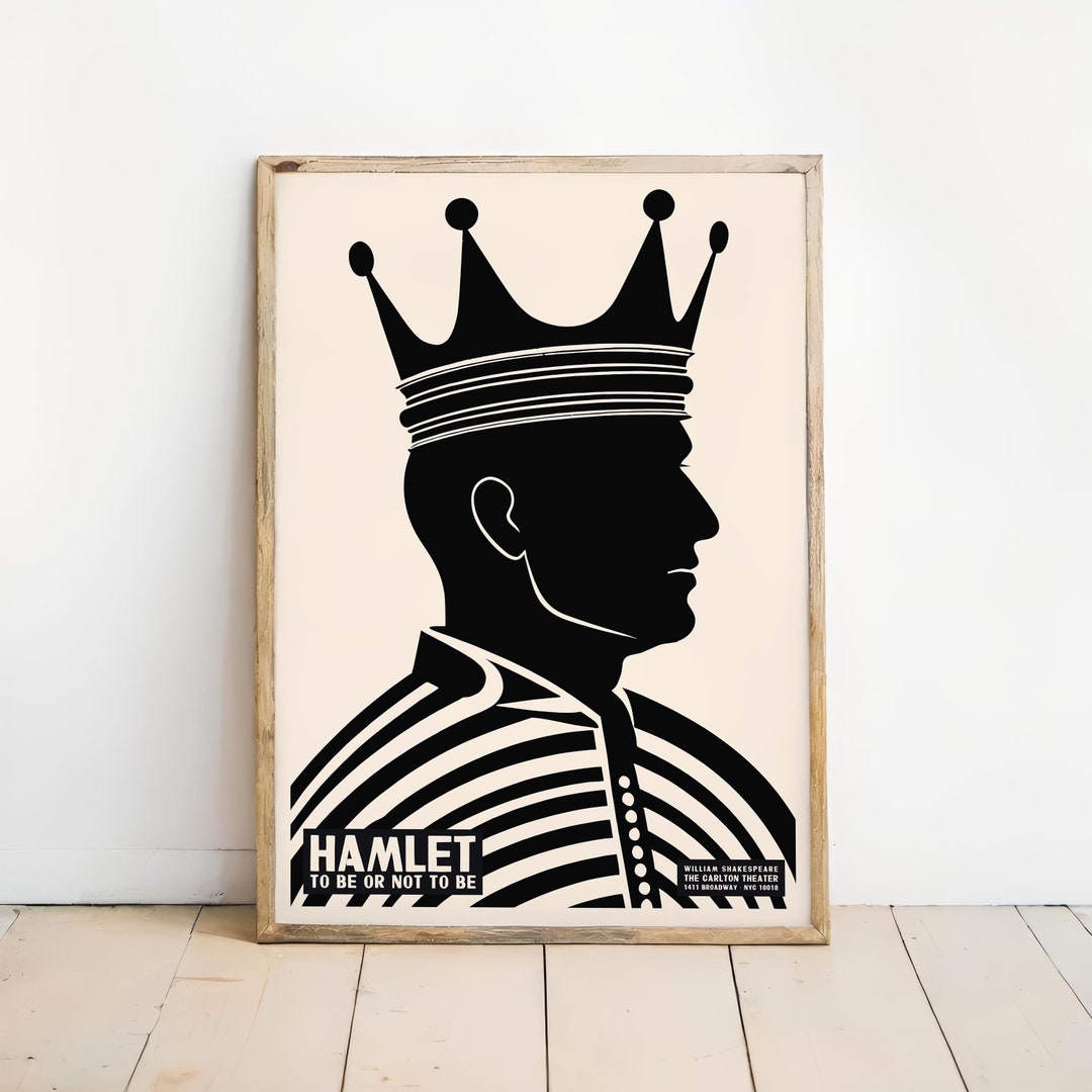 Hamlet Poster - to Be or Not to Be Quote - Shakespeare Wall Art ...