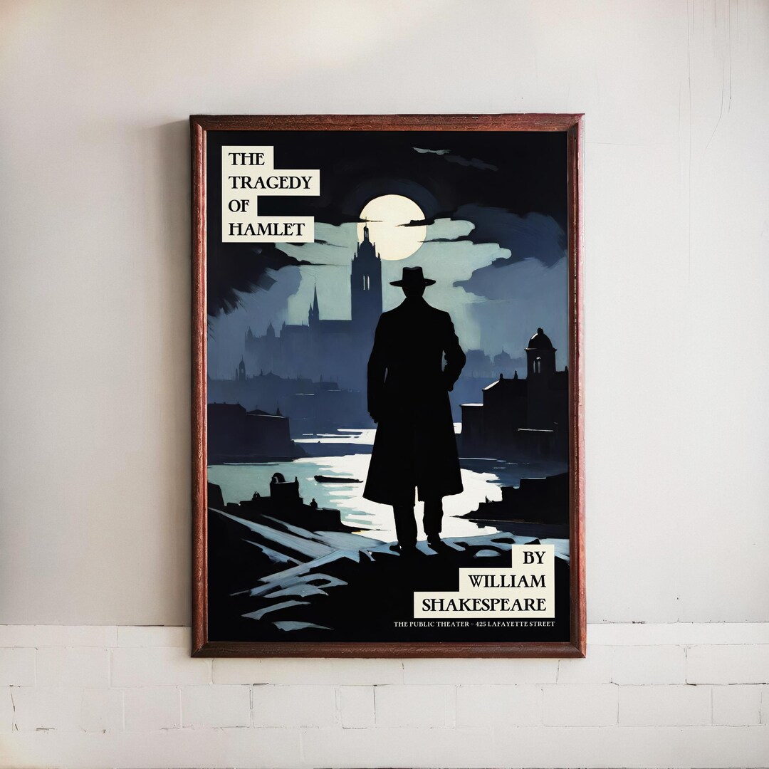 The Tragedy of Hamlet Poster William Shakespeare Art Classic Play ...