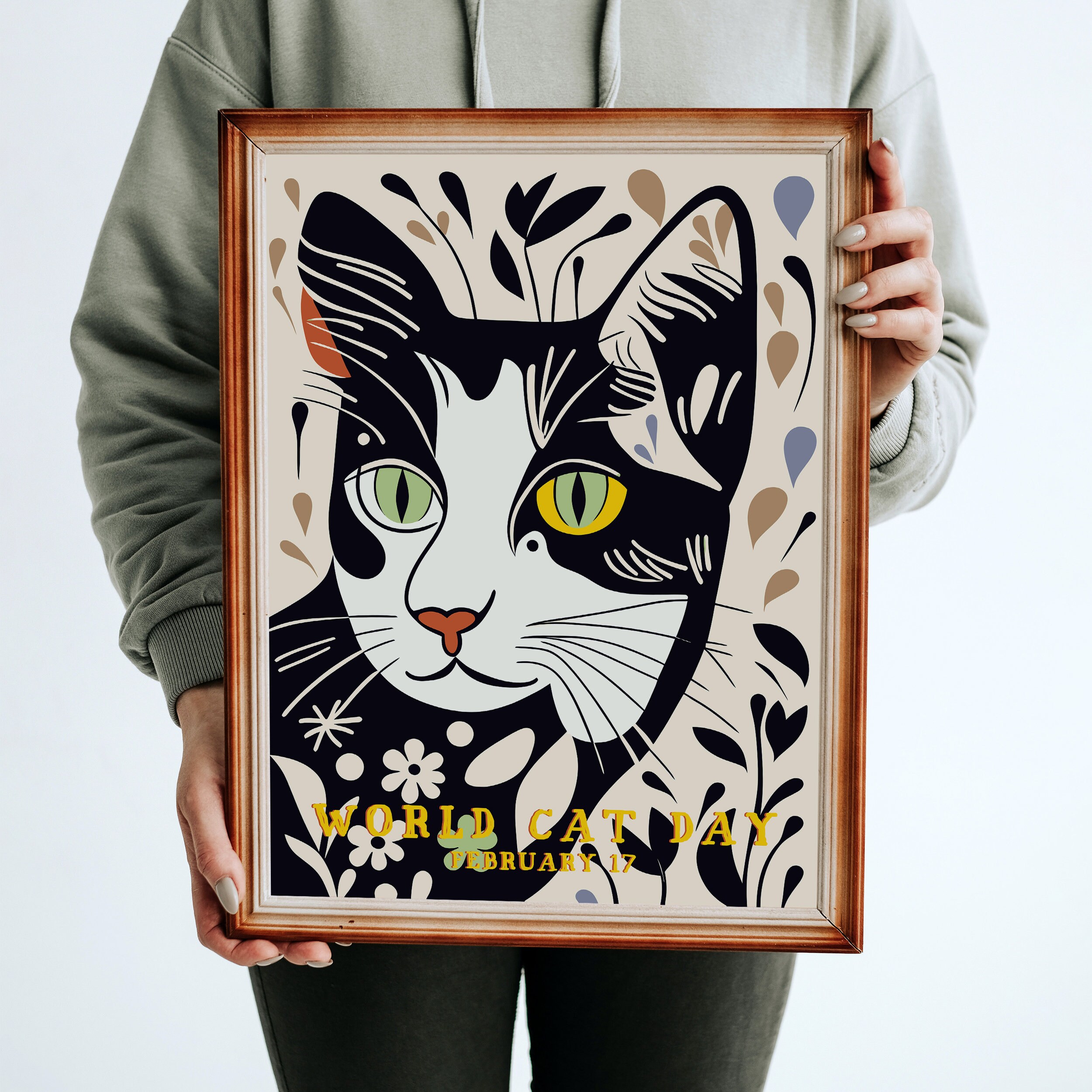 World Cat Day Poster Adorable Wall Decor to Elevate Any - Etsy