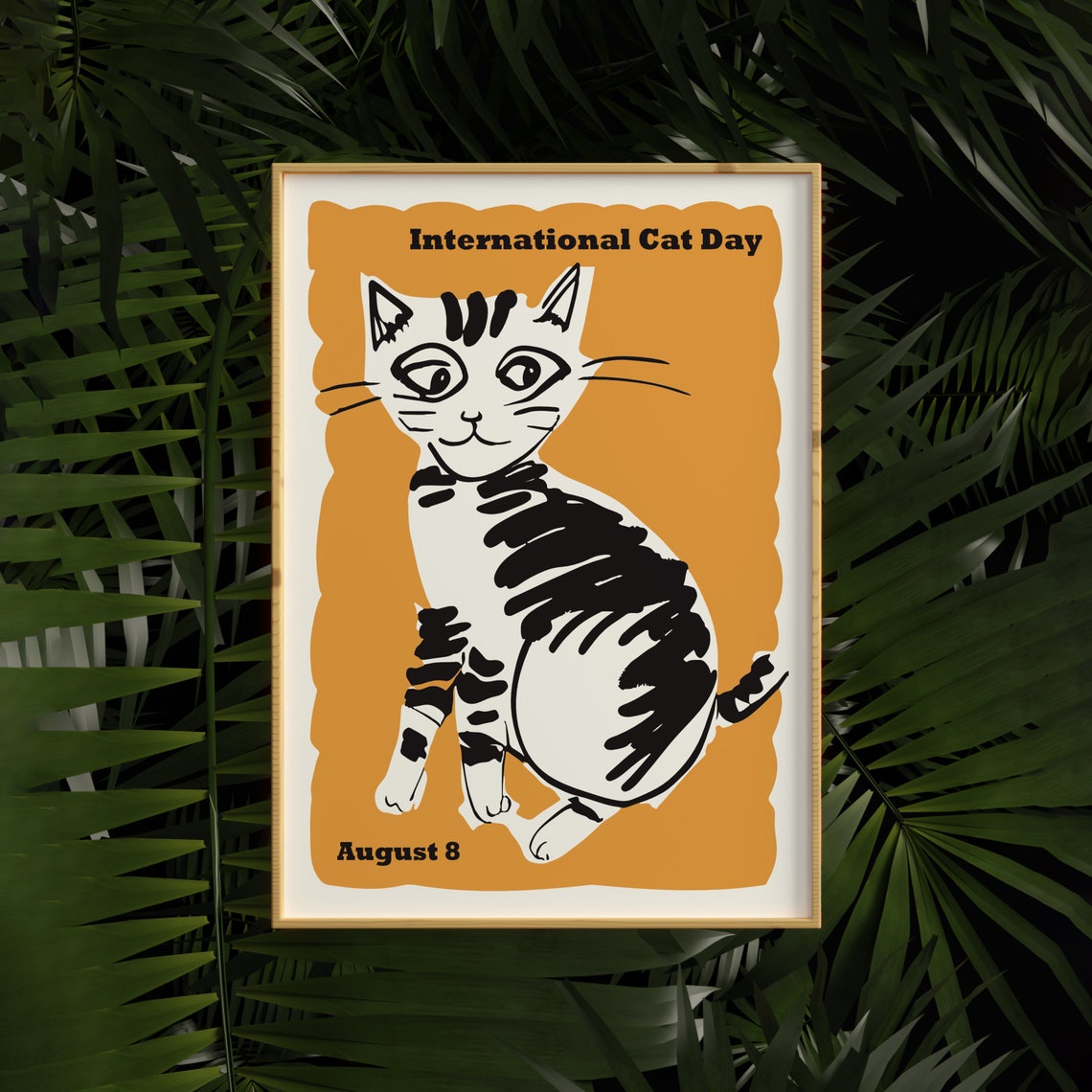 International Cat Day Poster Cute and Artsy Decor and Gift - Etsy