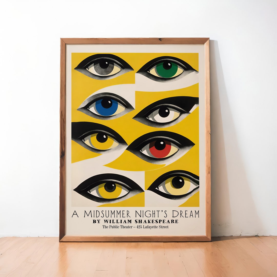 A Midsummer Night's Dream SHAKESPEARE Poster | Gifts for Theatre Lovers ...