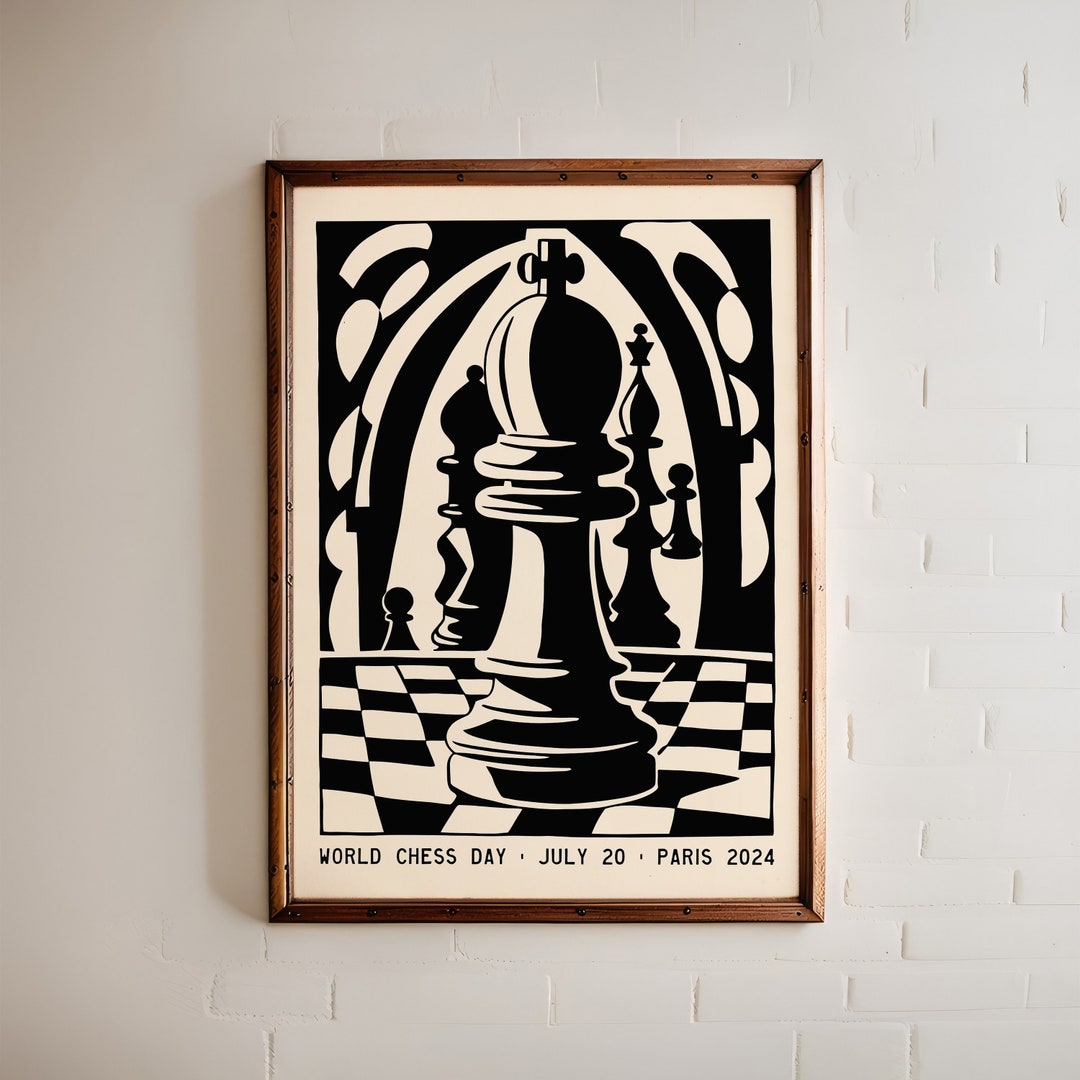 World Chess Day POSTER - July 20, Paris 2024 - Father Gift Idea ...