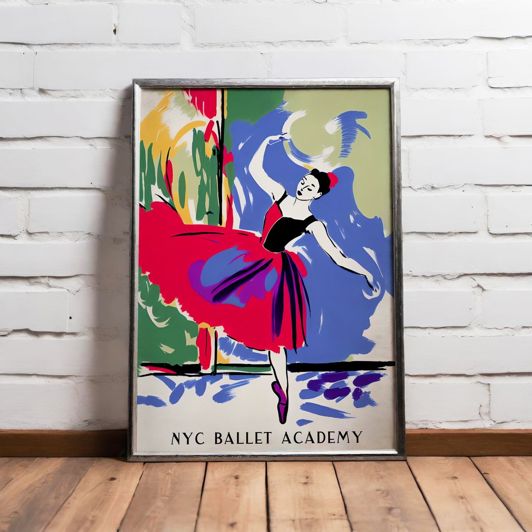 NEW YORK CITY Ballet Academy Poster - Ballerina Art Print - Nursery ...