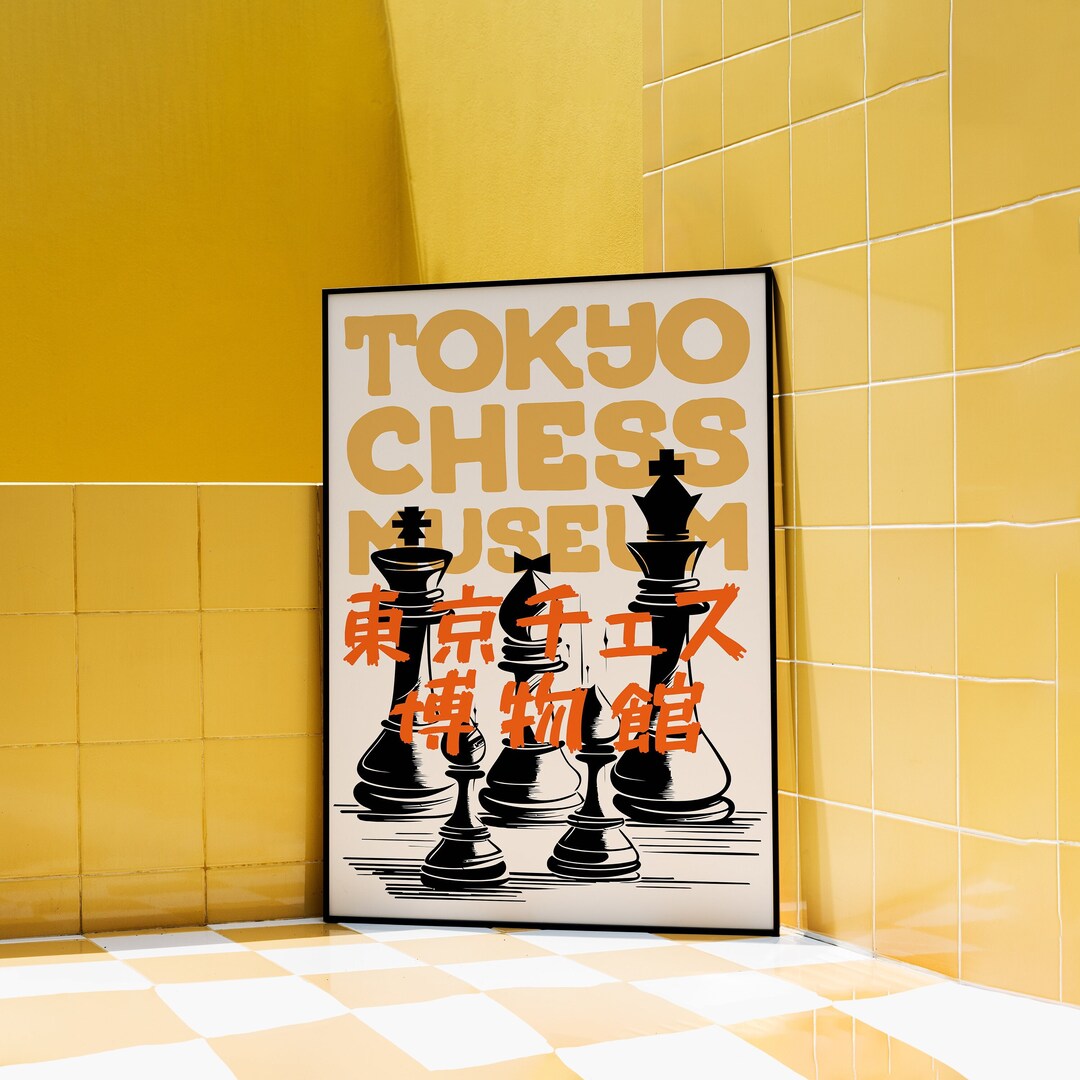 TOKYO CHESS MUSEUM Poster - Chess Wall Art Prints | Japanese Aesthetic ...