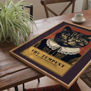 Shakespeare’s the Tempest Cat Poster - Vintage Style Wall Art, Literary ...