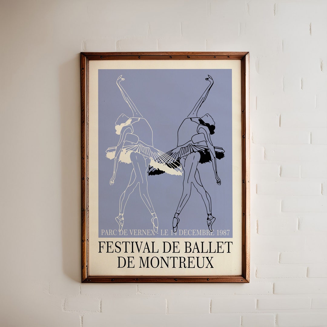 French Ballet Poster: Montreux, Retro Ballerina Art (24x36) - Etsy