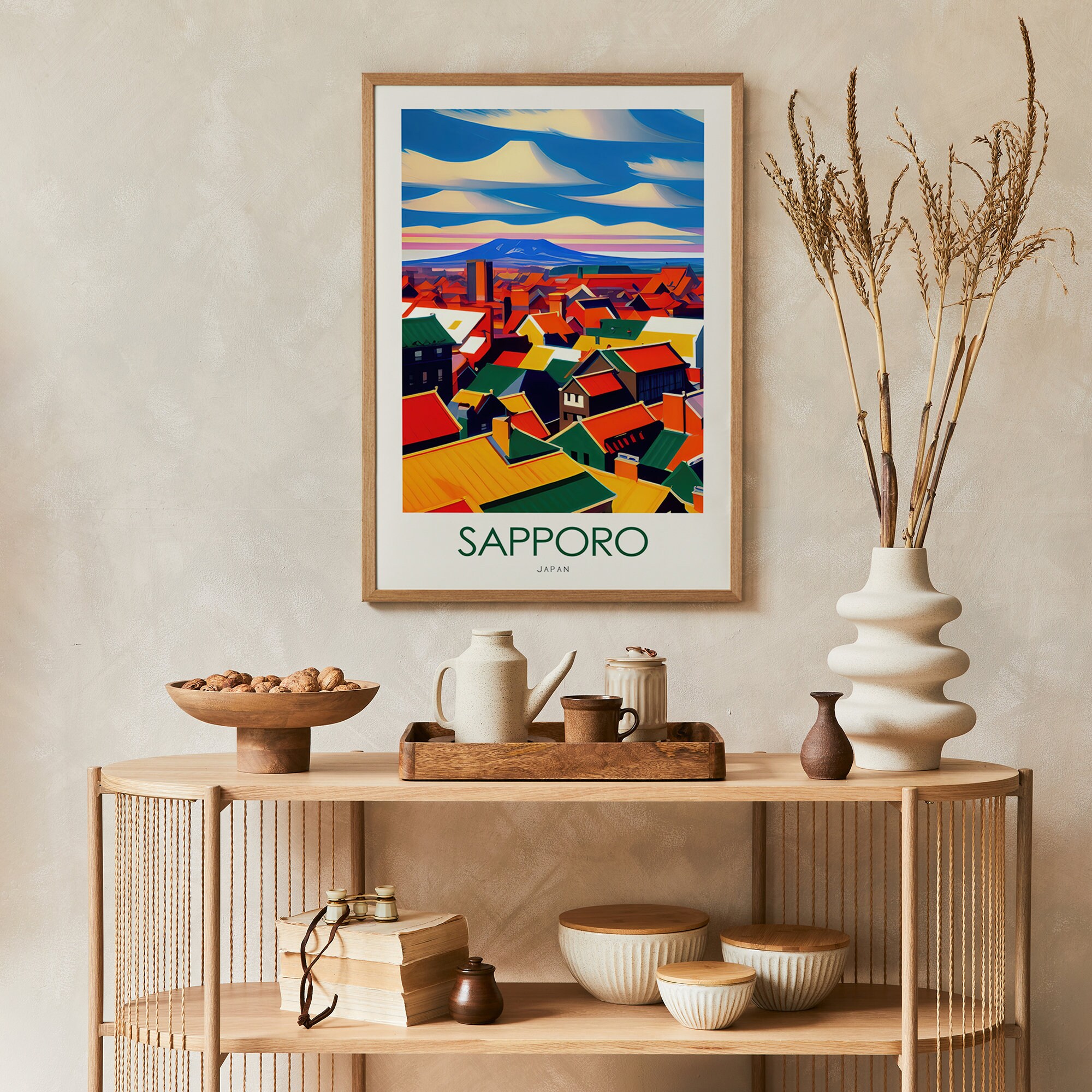 Minimalist Sapporo Poster Japan Poster Japanese Wall Decor - Etsy