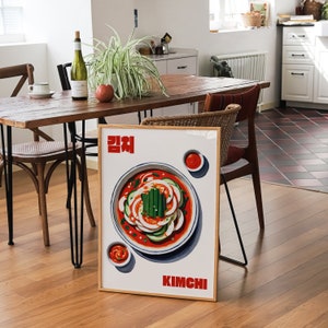 Kimchi Poster - Traditional Korean Dish Illustration - Cultural Cuisine ...