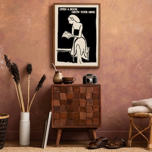 Open a Book Grow Your Mind. National Library Week Poster, Vintage ...