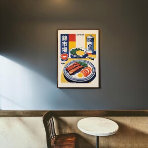 Japanese Kitchen Wall Art, Kyoto Food Poster, Retro Japanese Restaurant ...