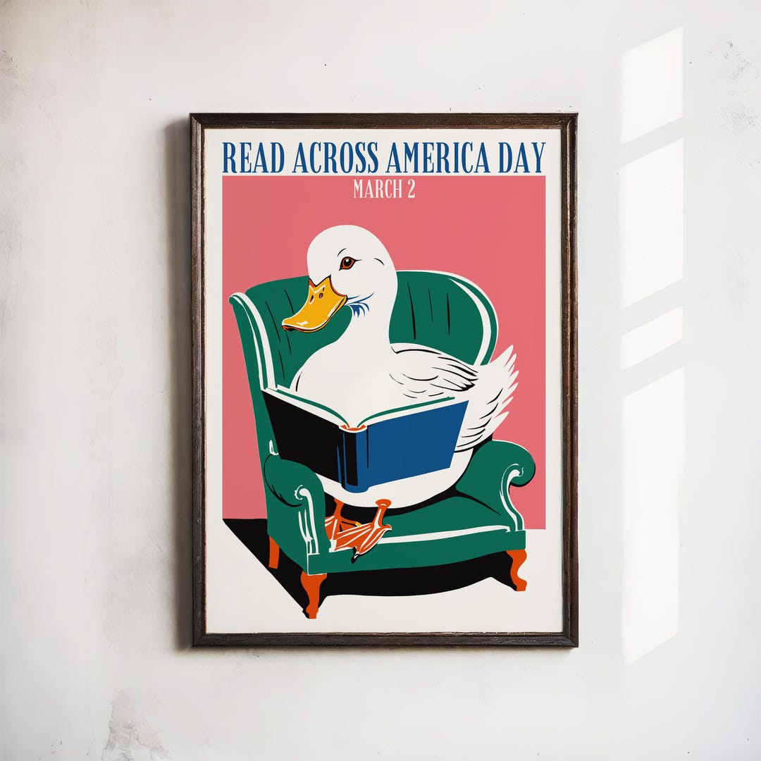 Read Across America Day – Literacy Poster Print Reading Wall Decor ...
