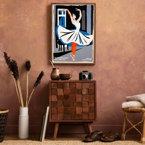 Metropolitan Opera House Poster, Elegant Ballet Dancer Art, Classic New ...