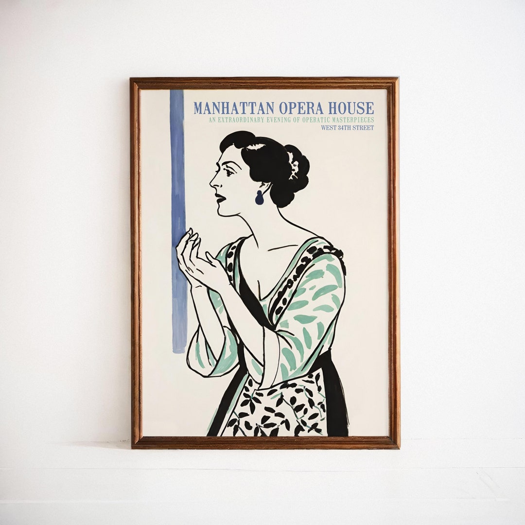 Manhattan Opera House Poster: Retro NYC Art Print - Etsy