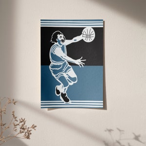 Balling Albert Einstein Poster - Basketball Illustration, Funny Meme ...