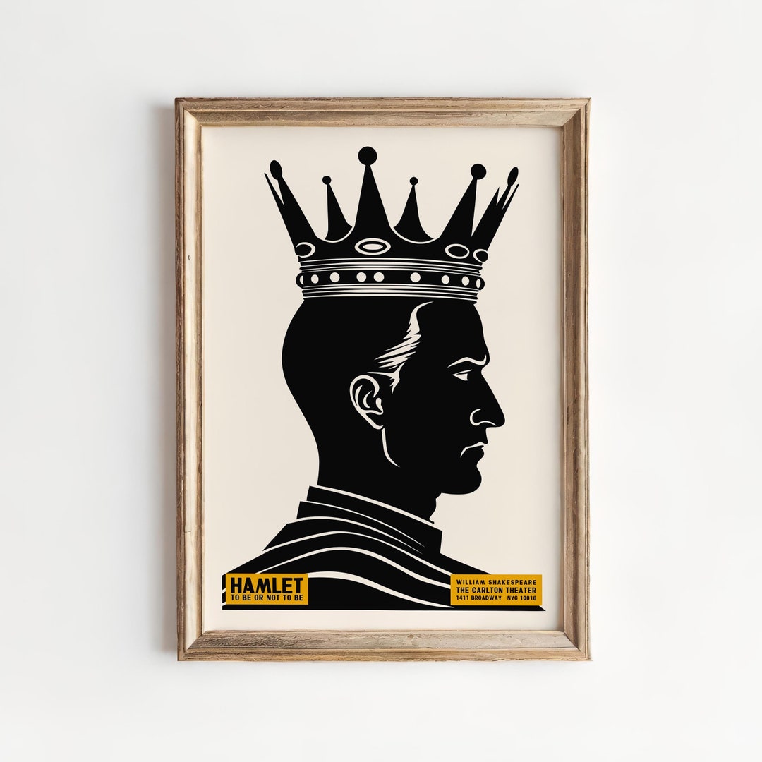 Hamlet Poster | Iconic Shakespeare Quote Art | Minimalist Playbill ...