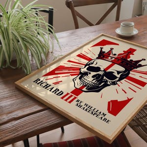 William Shakespeare’s Richard III Poster - Dramatic Literary Wall Decor ...