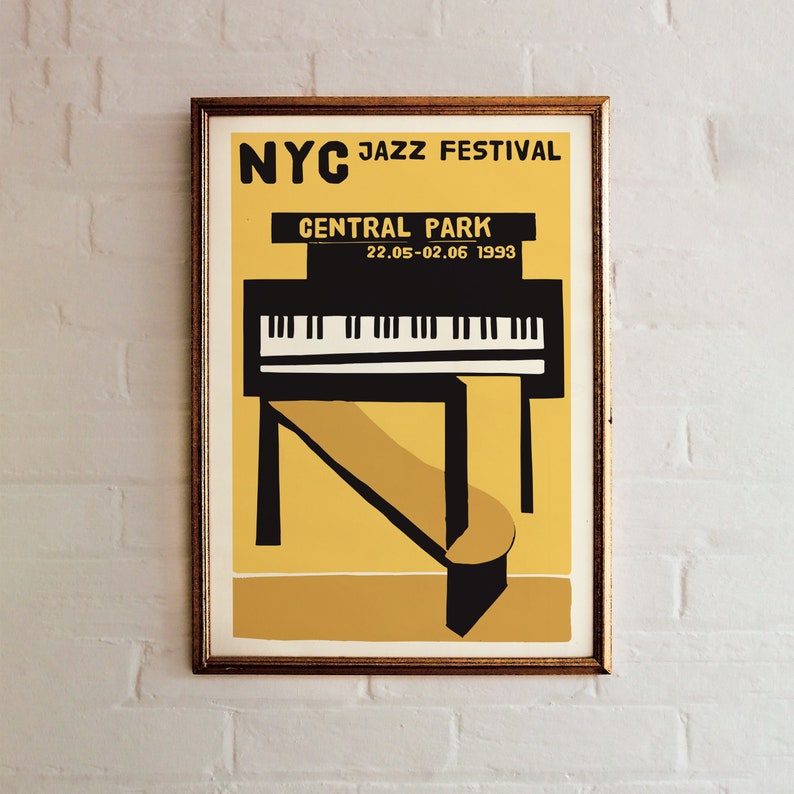 New York City Jazz Festival POSTER Central Park NYC Street - Etsy