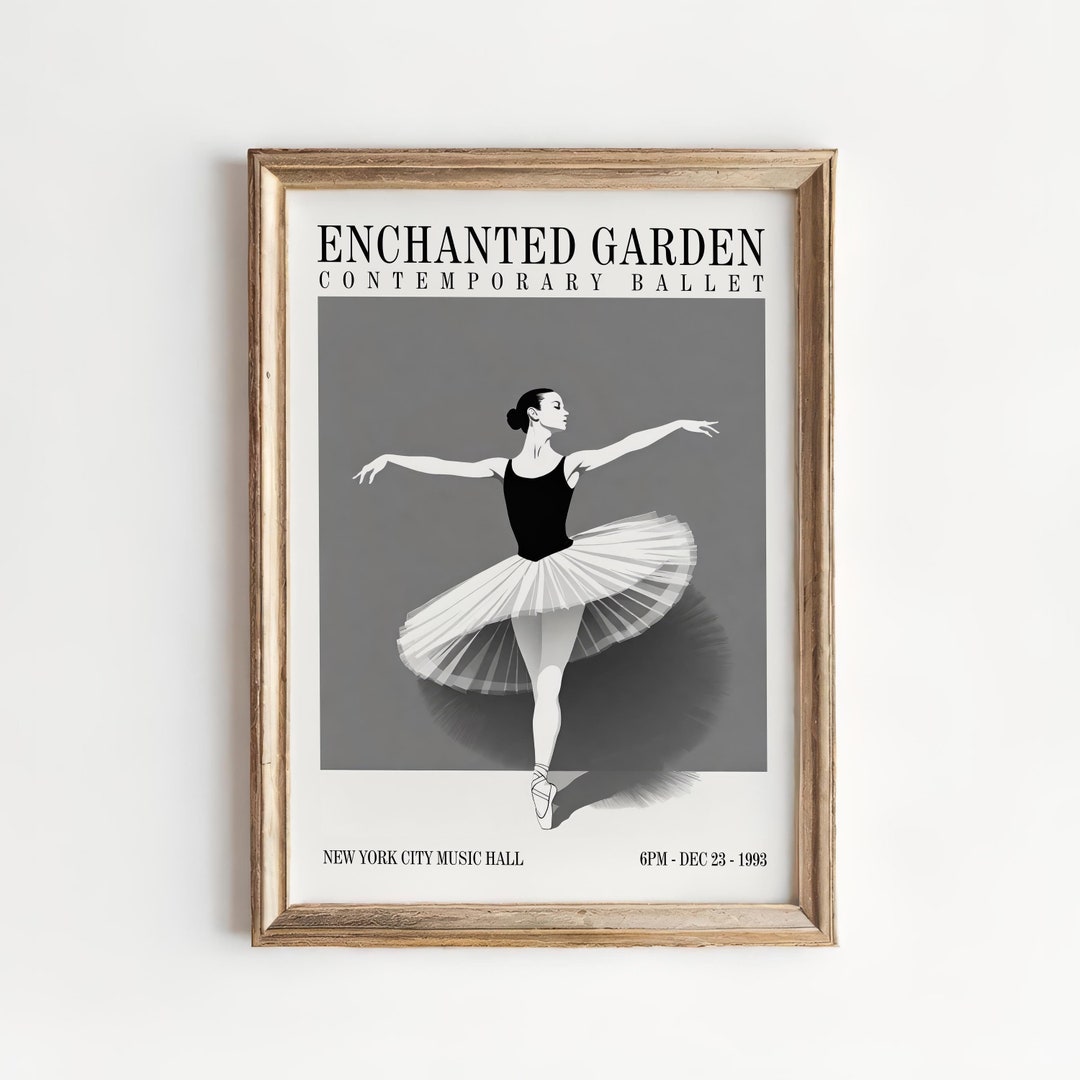 Black and White BALLET POSTER | Dance Studio Inspiration, Art Nouveau ...