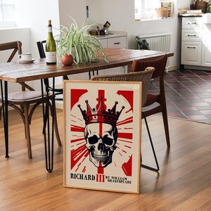 William Shakespeare’s Richard III Poster - Dramatic Literary Wall Decor ...