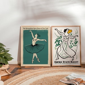 Ballerina Poster, Ballet Art Print, the Metropolitan Opera House of New ...