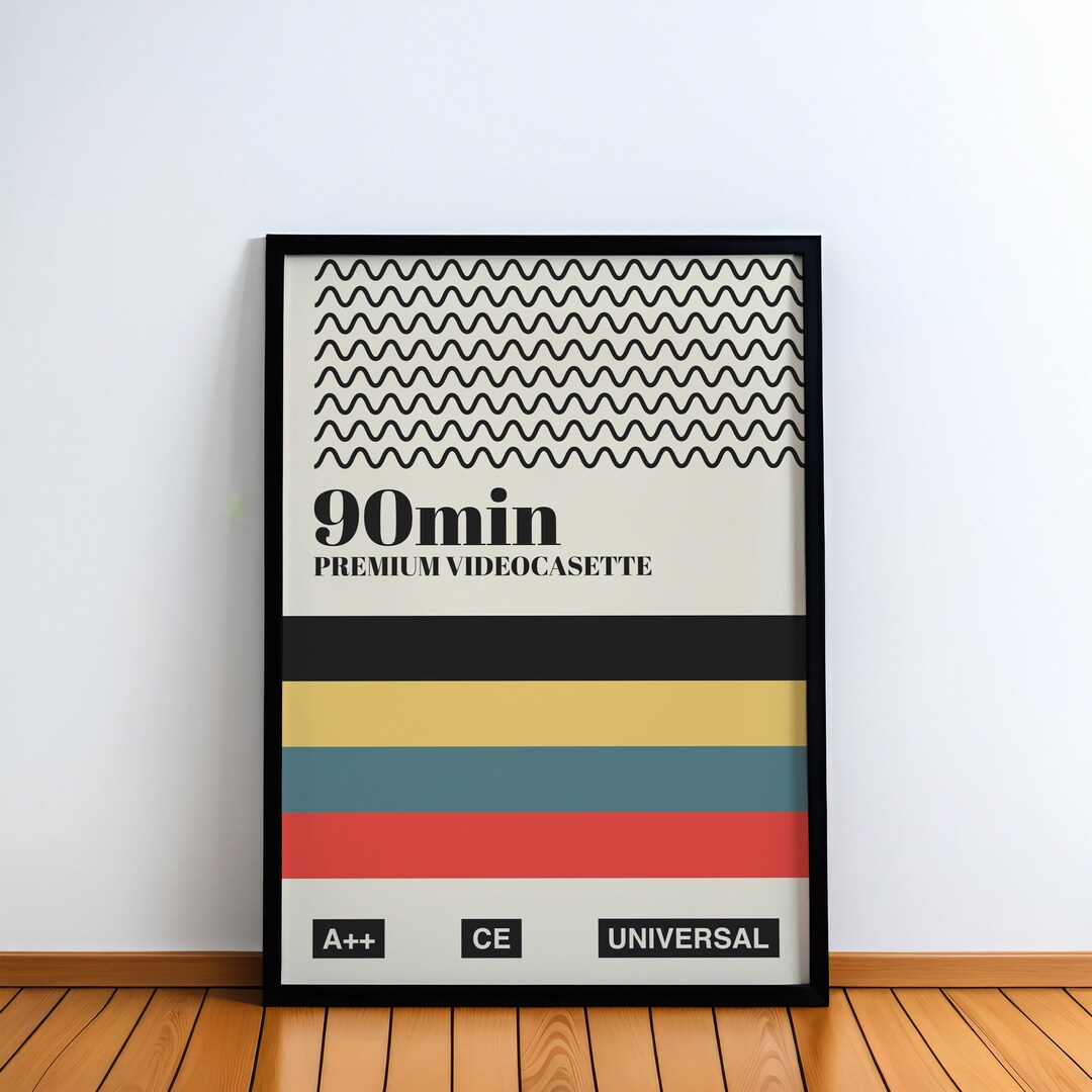 Vintage VHS Poster - Casette Wall Art, Large Art Prints, Minimal Home ...