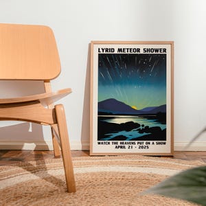 Lyrid Meteor Shower Poster - Night Sky Art Print - Ideal Gift for ...